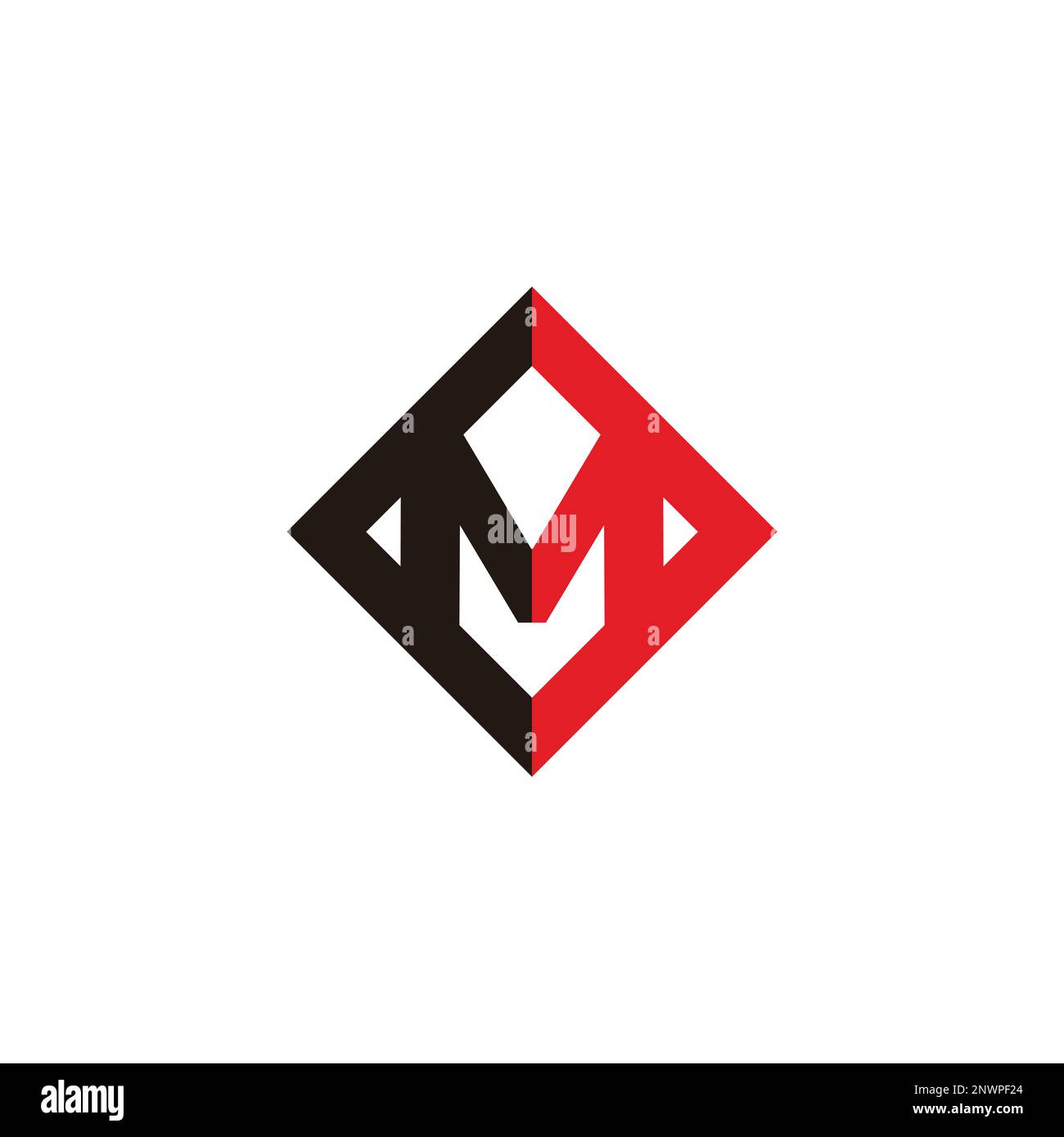 letter m sqiuare line shadow simple logo vector Stock Vector Image ...
