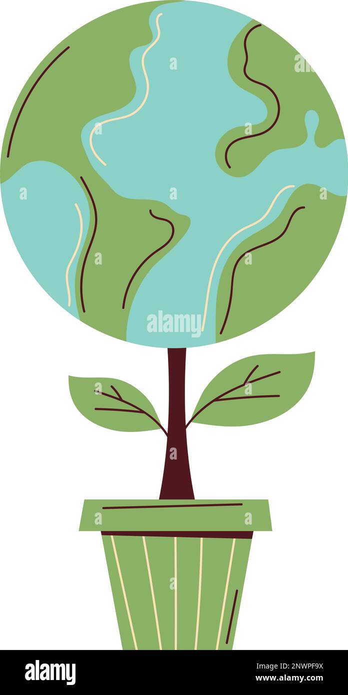 earth planet plant Stock Vector Image & Art - Alamy