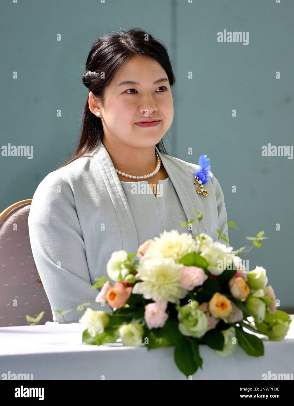 Princess Ayako of Takamado watches members of Japan Sea Cadet ...