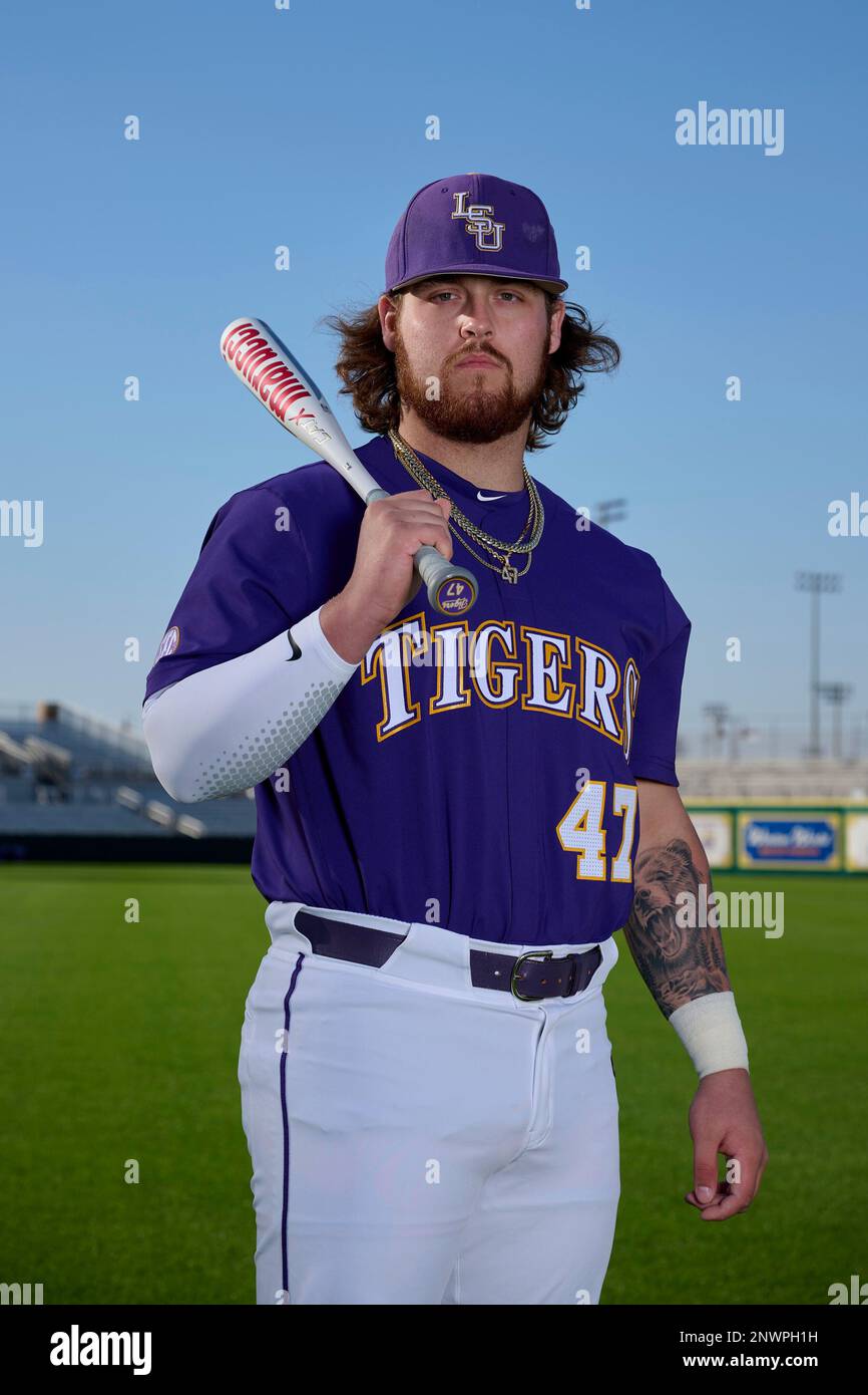 LSU Tigers Tommy White (47) poses for a photo on January 12, 2023 at ...
