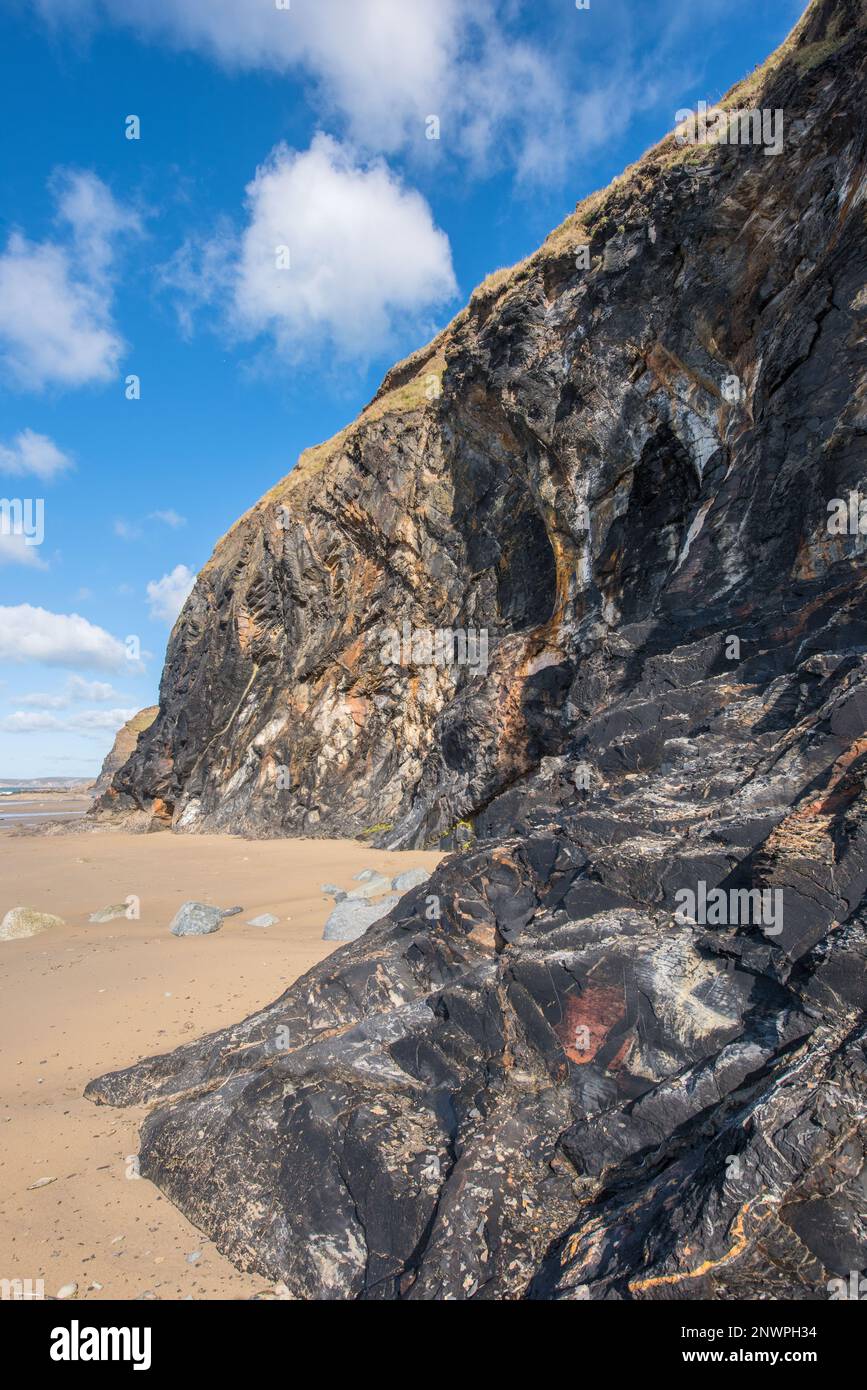 Coastal cliffs, Wales Stock Photo - Alamy