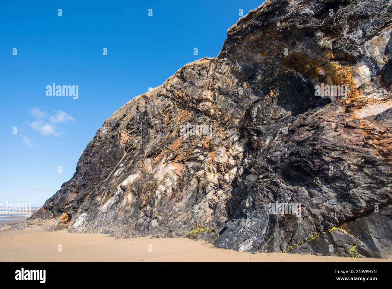 Coastal cliffs, Wales Stock Photo - Alamy
