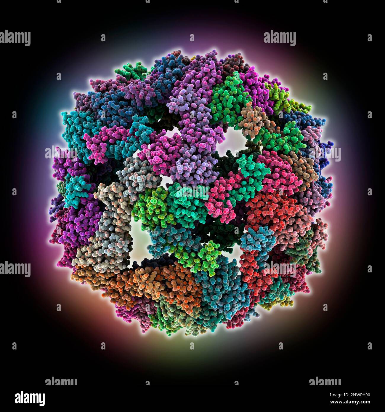 Artificial nanocage using barium atoms, illustration Stock Photo - Alamy