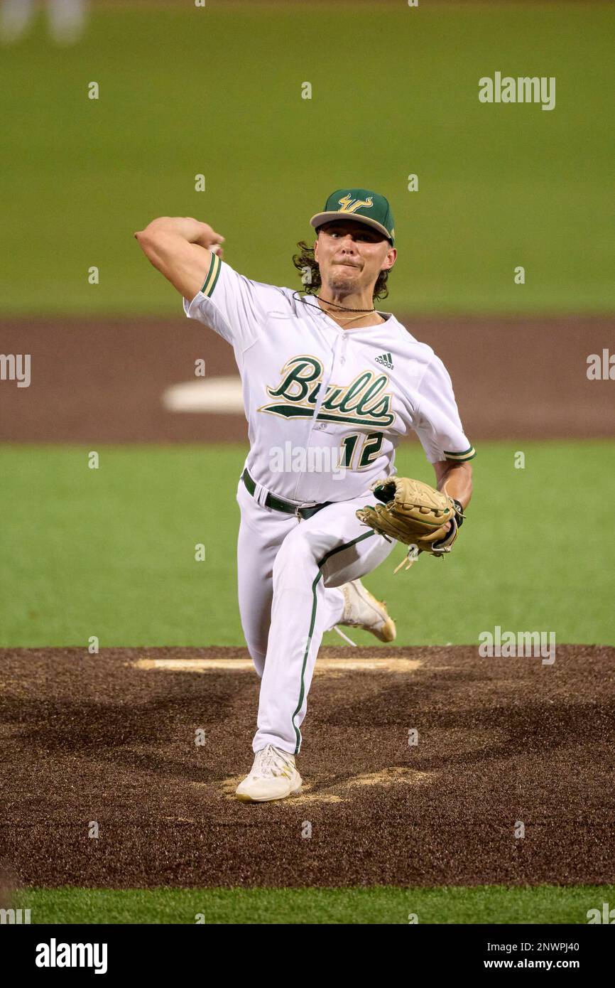 USF Bulls pitcher Hunter Mink (12) during an NCAA baseball game against ...