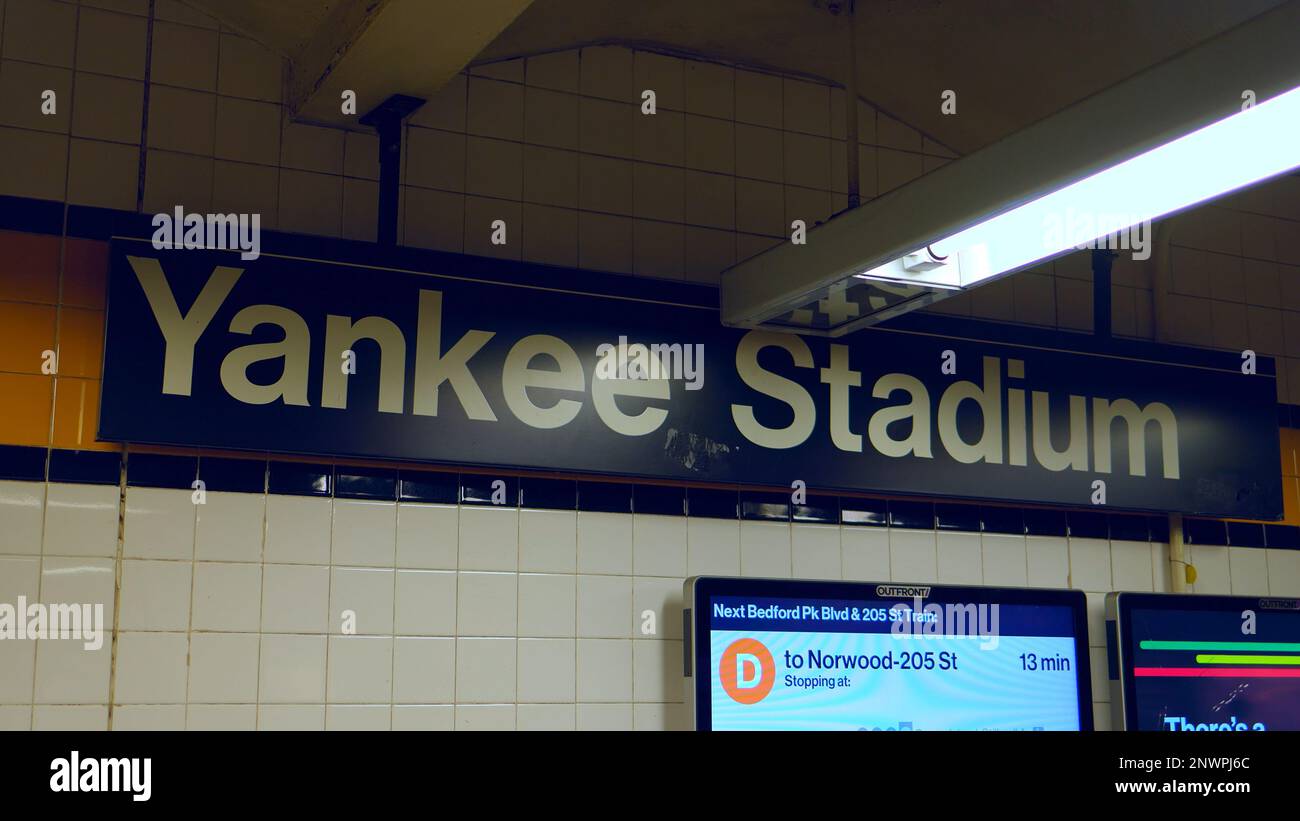 Yankee Stadium in New York - NEW YORK, USA - FEBRUARY 14, 2023 Stock ...