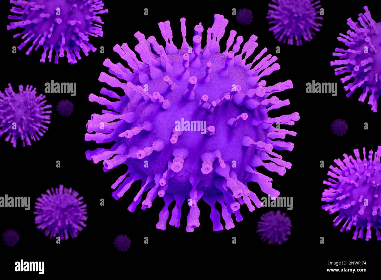 Varicella zoster virus particles, illustration Stock Photo - Alamy