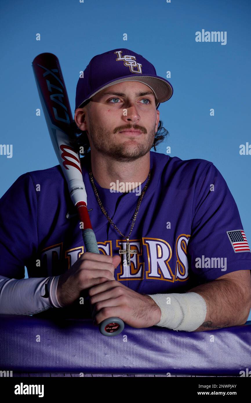 LSU Tigers Dylan Crews (3) poses for a photo on January 12, 2023 at ...