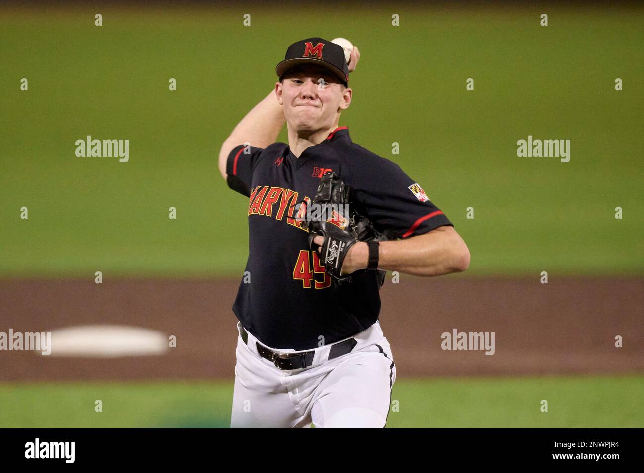 Maryland Terrapins pitcher Jason Savacool (45) during an NCAA baseball ...