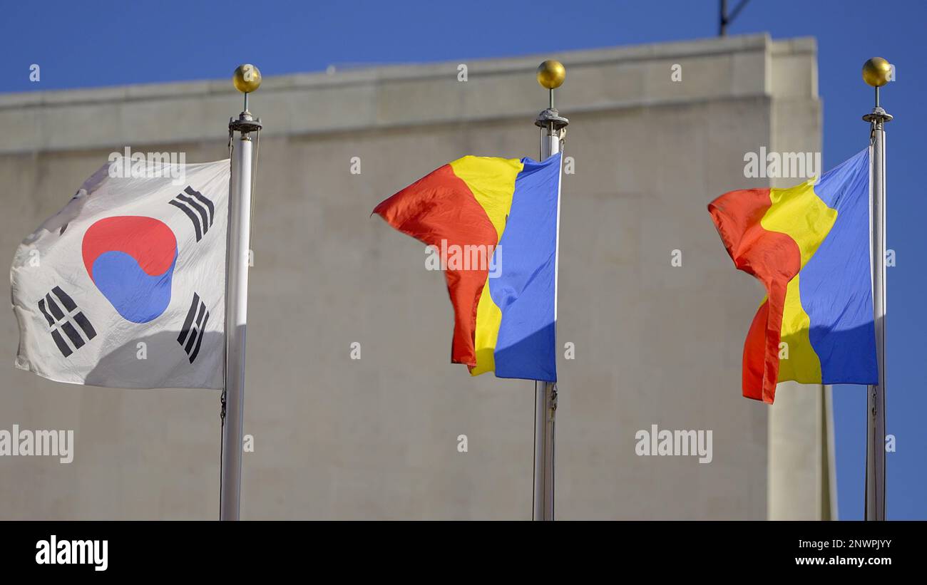 Flags of different nations at United Nations Plaza in New York - NEW ...