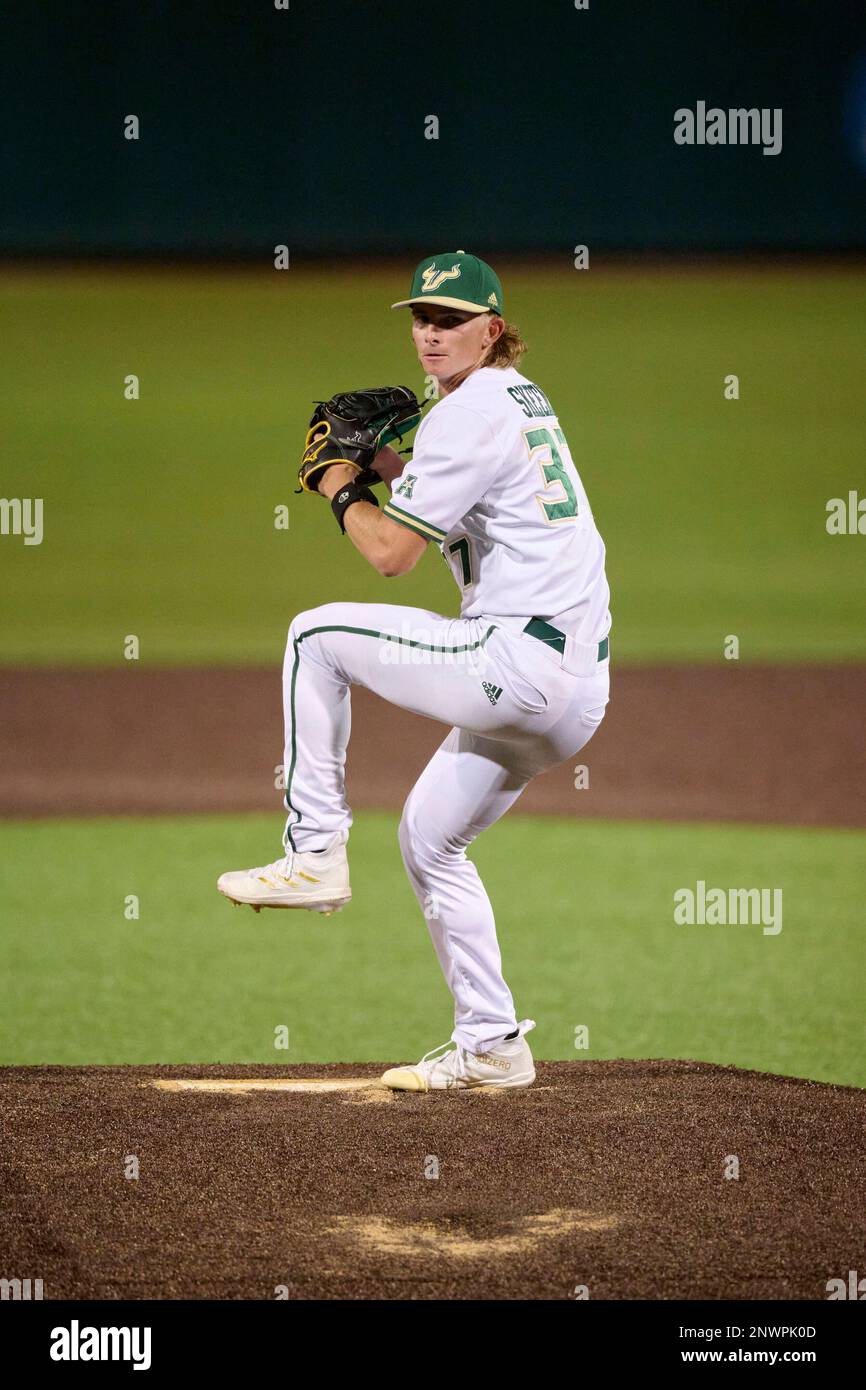 USF Bulls pitcher Riley Skeen (37) during an NCAA baseball game against ...