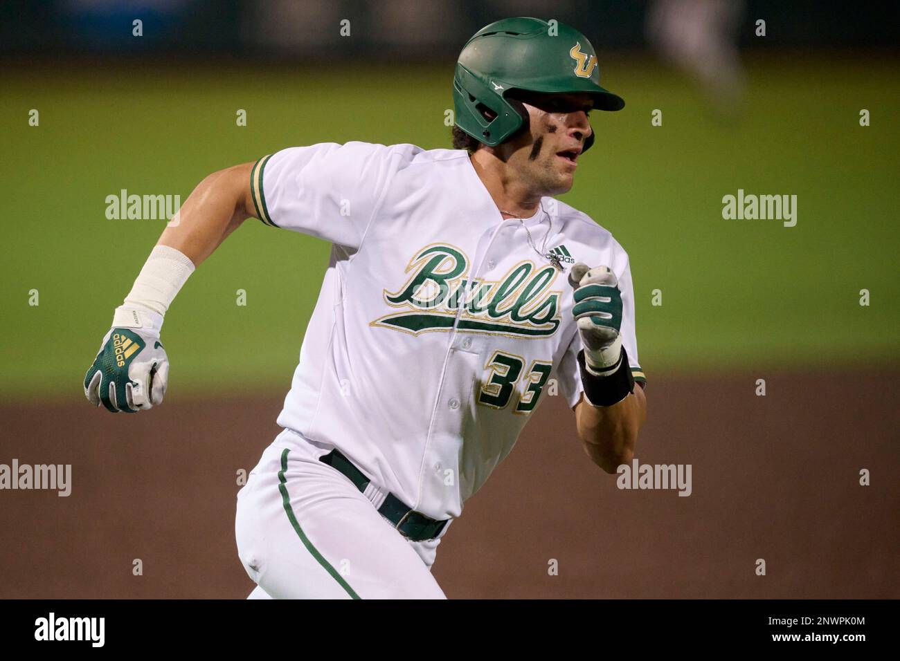 USF Bulls first baseman Daniel Cantu (33) running the bases during an ...