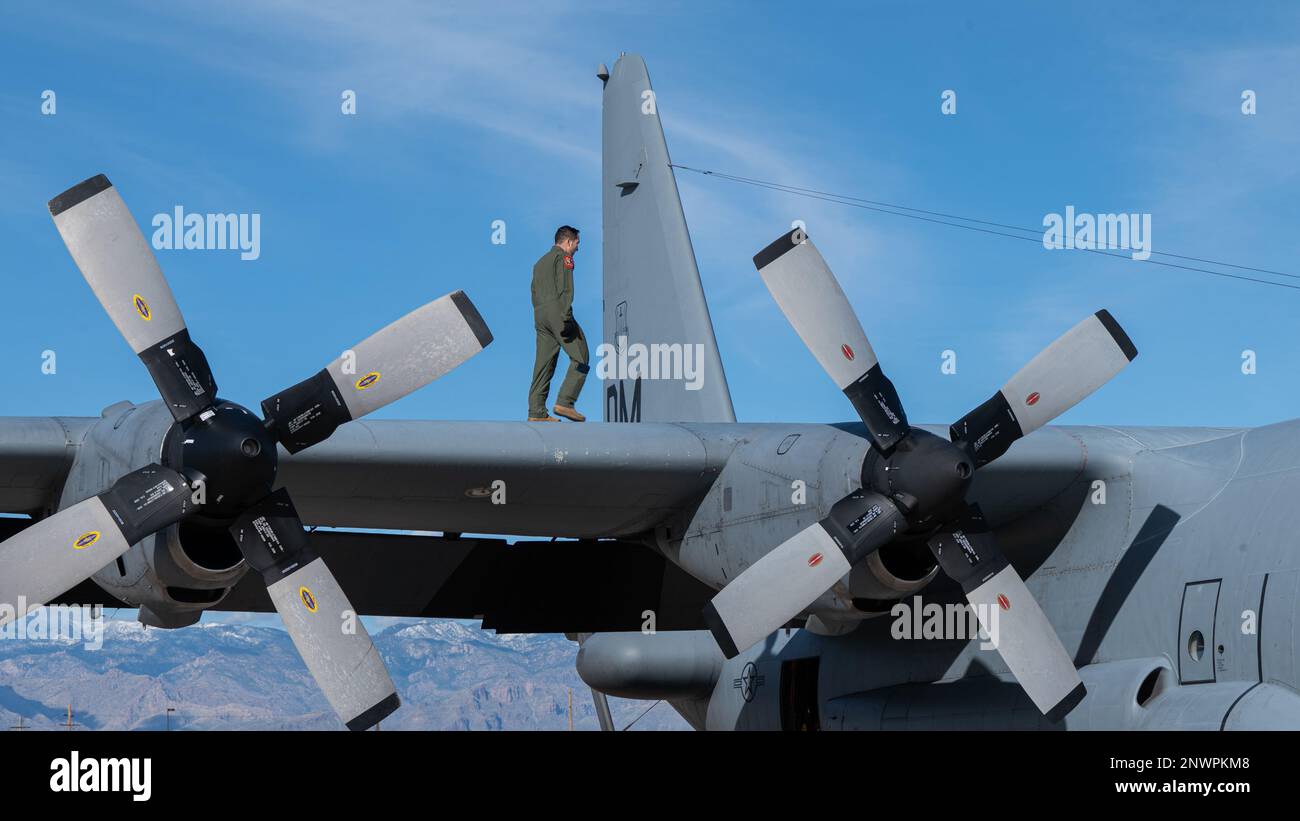 Aircrew from the 43rd Electronic Combat Squadron perform pre-flight ...
