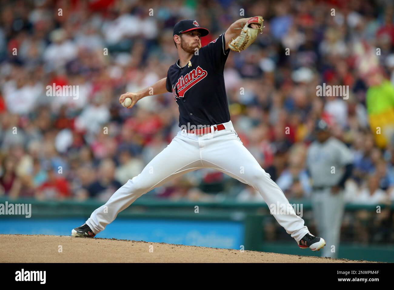CLEVELAND, OH - SEPTEMBER 01: Cleveland Indians pitcher Shane Bieber ...