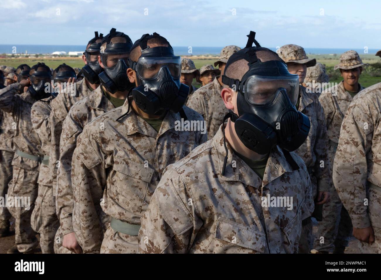 U.S. Marine Corps recruits with Delta Company, 1st Recruit Training ...