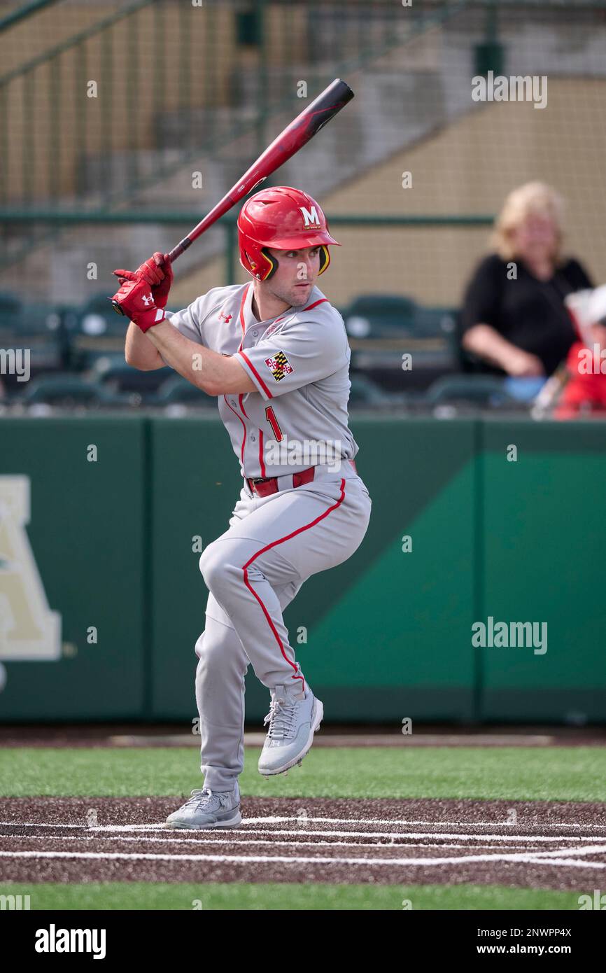 Maryland Terrapins Jacob Orr (1) bats during an NCAA baseball game ...