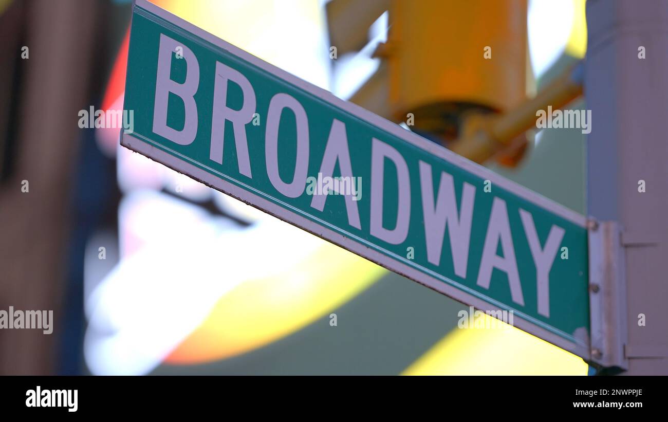 Broadway street sign in Manhattan - street photography Stock Photo - Alamy
