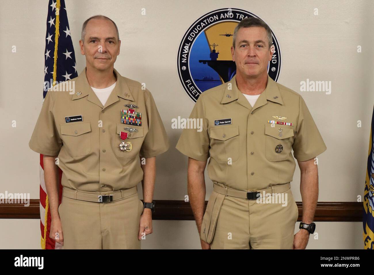 Rear Adm. Pete Garvin, right, commander, Naval Education and Training ...