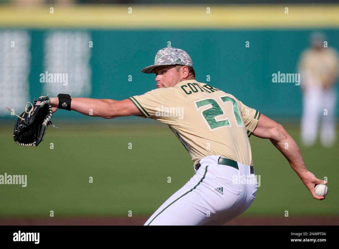 USF Bulls pitcher Jackson Cothren (27) during an NCAA baseball game ...
