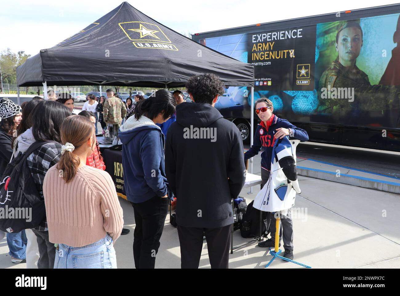 Sgt. Sagen Maddalena from the U.S. Army Marksmanship Unit shows her ...