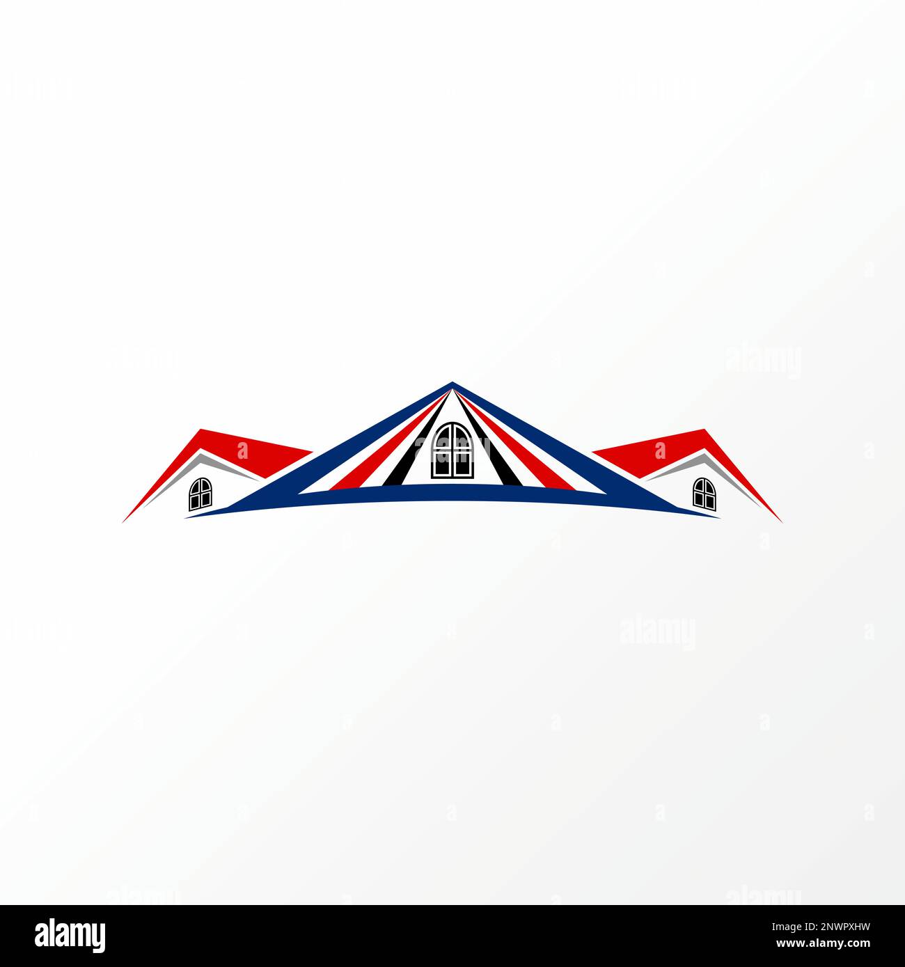 Simple and very unique three triple roof house front to back with ...