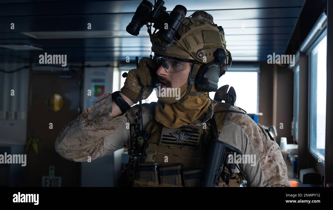 U.S. Marine Corps Sgt. Scott Mackenzie, a reconnaissance Marine, with ...