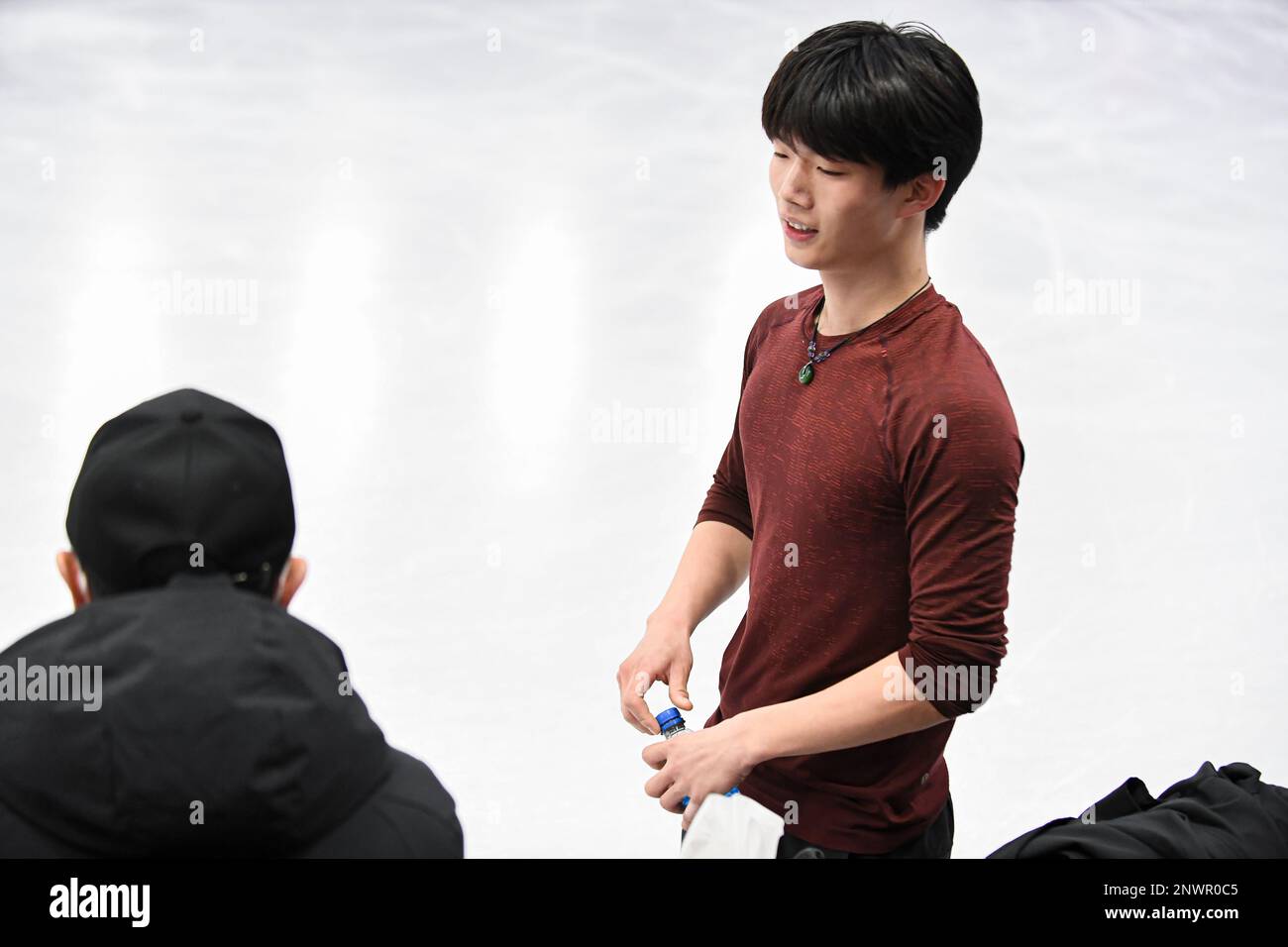 Yudong CHEN (CHN), during Men Practice, at the ISU World Junior Figure ...