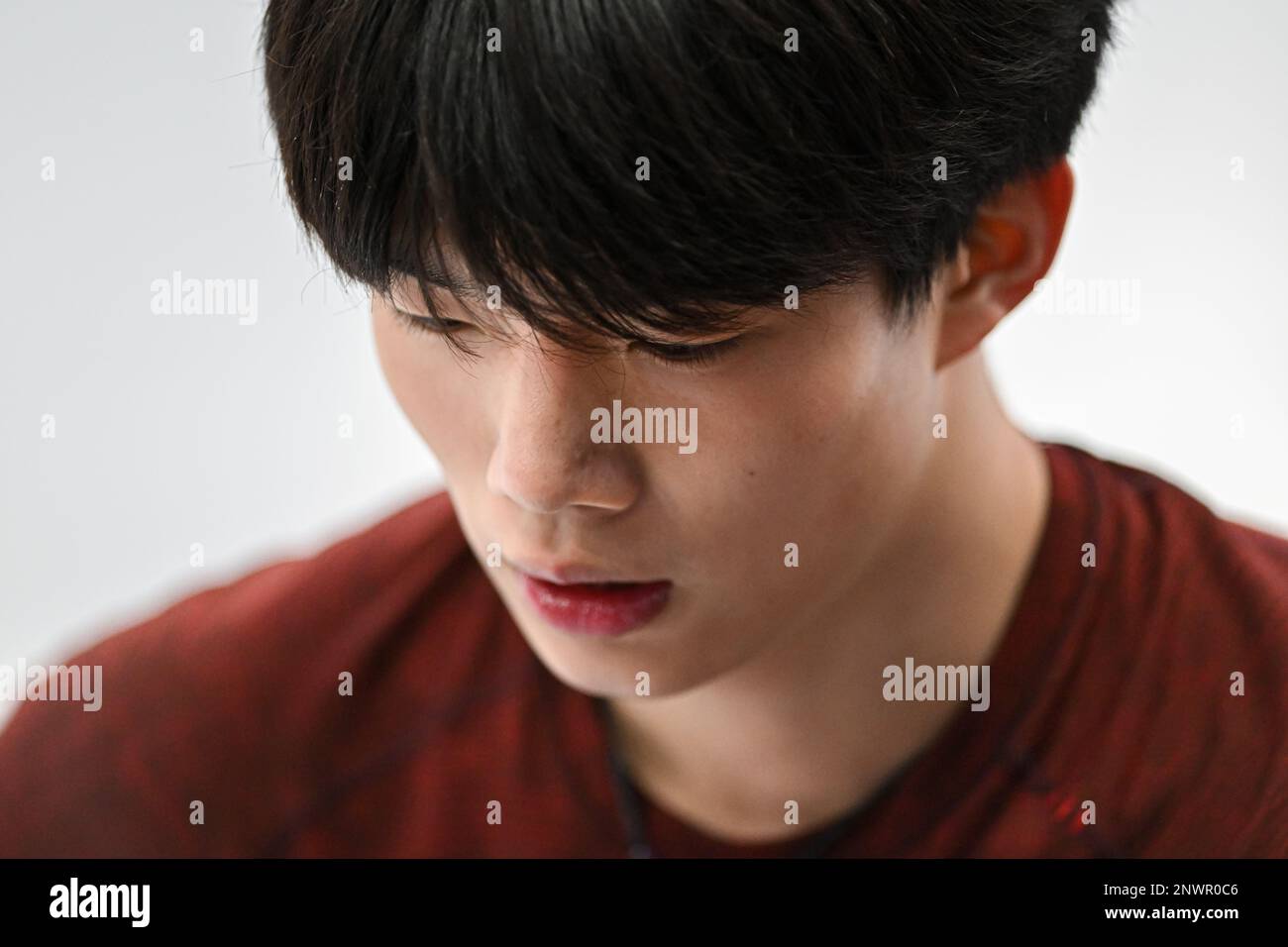 Yudong CHEN (CHN), during Men Practice, at the ISU World Junior Figure Skating Championships ...