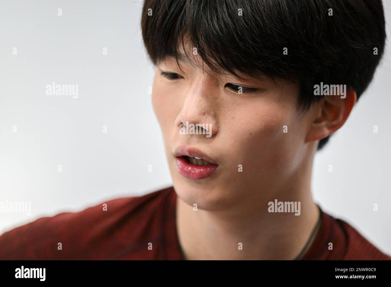 Yudong CHEN (CHN), during Men Practice, at the ISU World Junior Figure Skating Championships ...