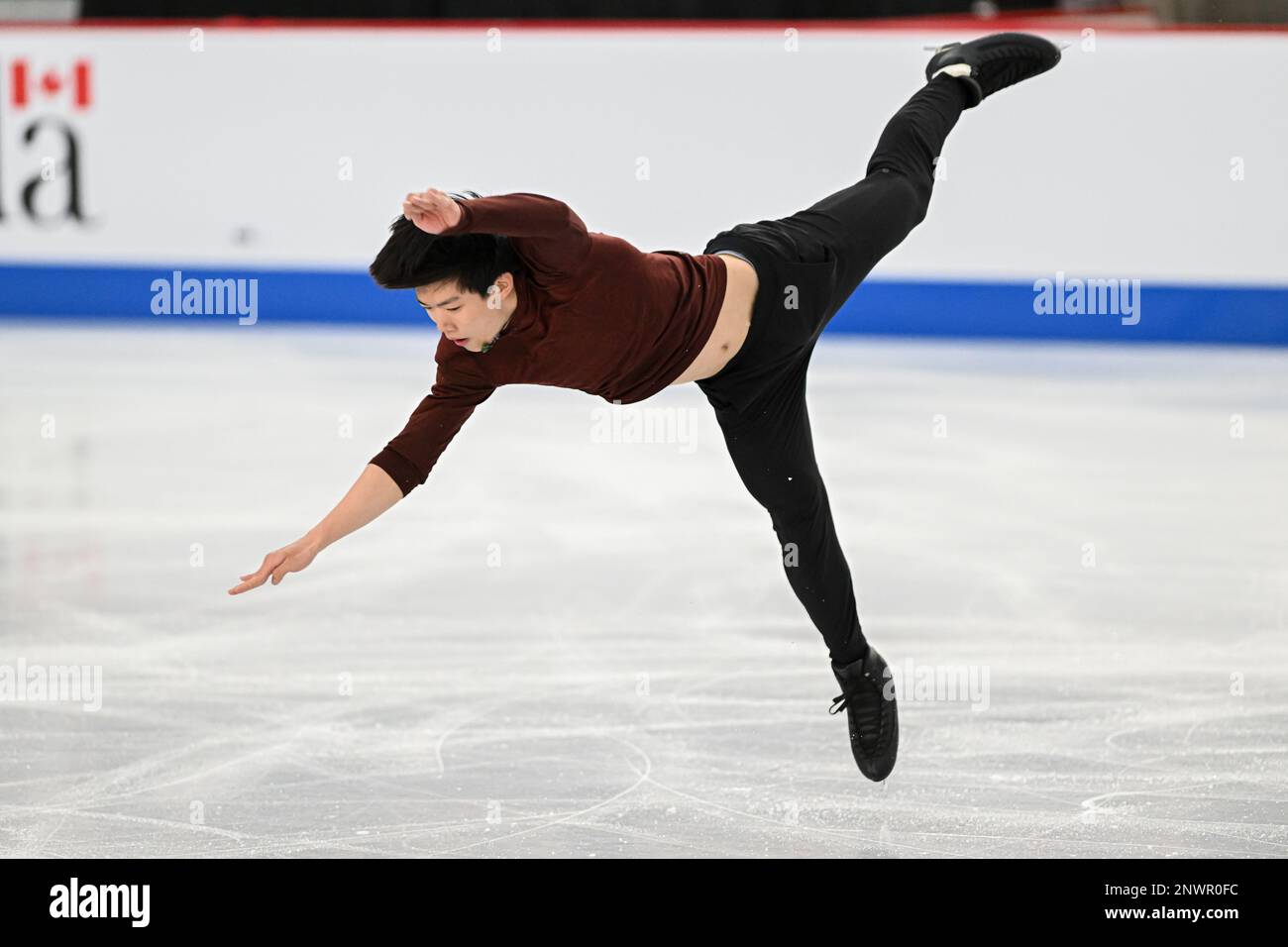 Yudong CHEN (CHN), during Men Practice, at the ISU World Junior Figure ...