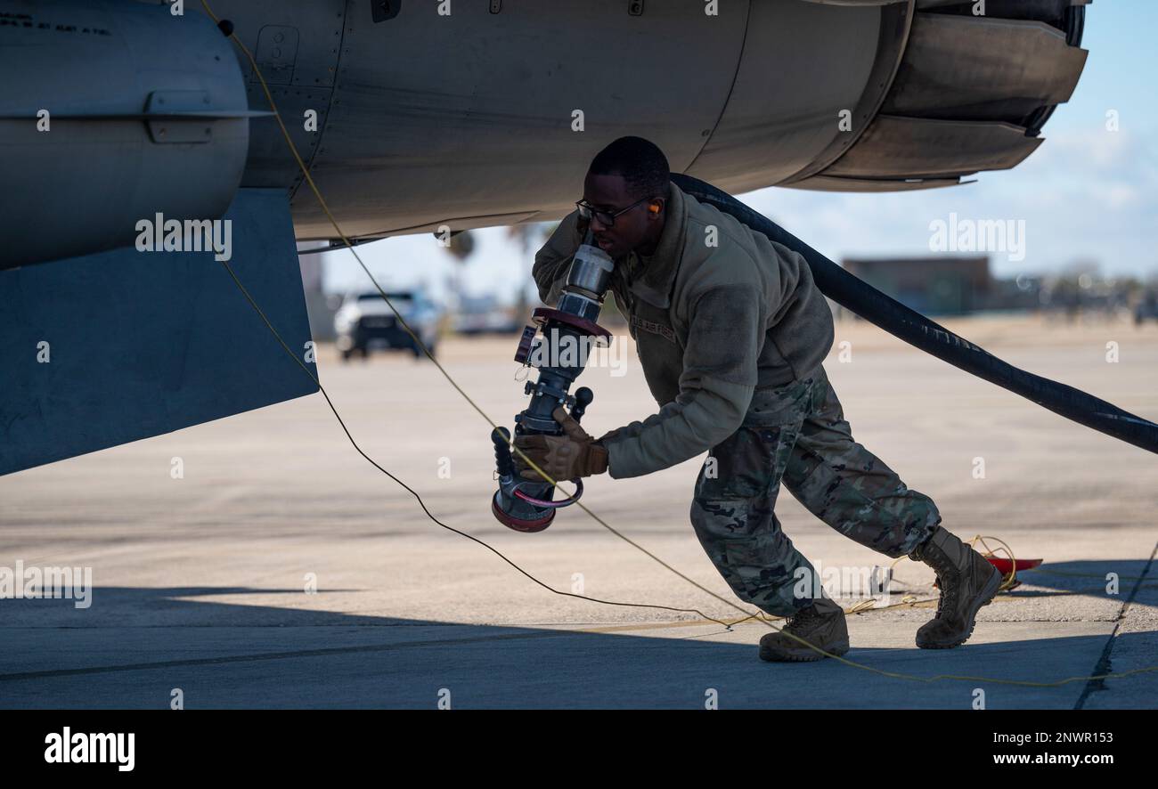 Senior Airman Laquan Julian, 325th Logistic Readiness Squadron fuels ...