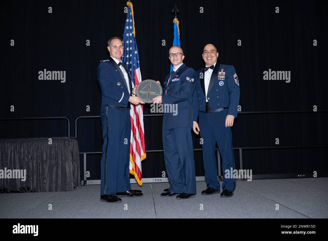 Senior Airman Jarod Turk, center, 4th Mission Support Group fuels ...