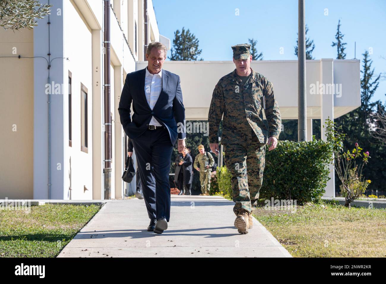 U.S. Ambassador Jeffry Flake, U.S. Ambassador to Türkiye, left, walks ...