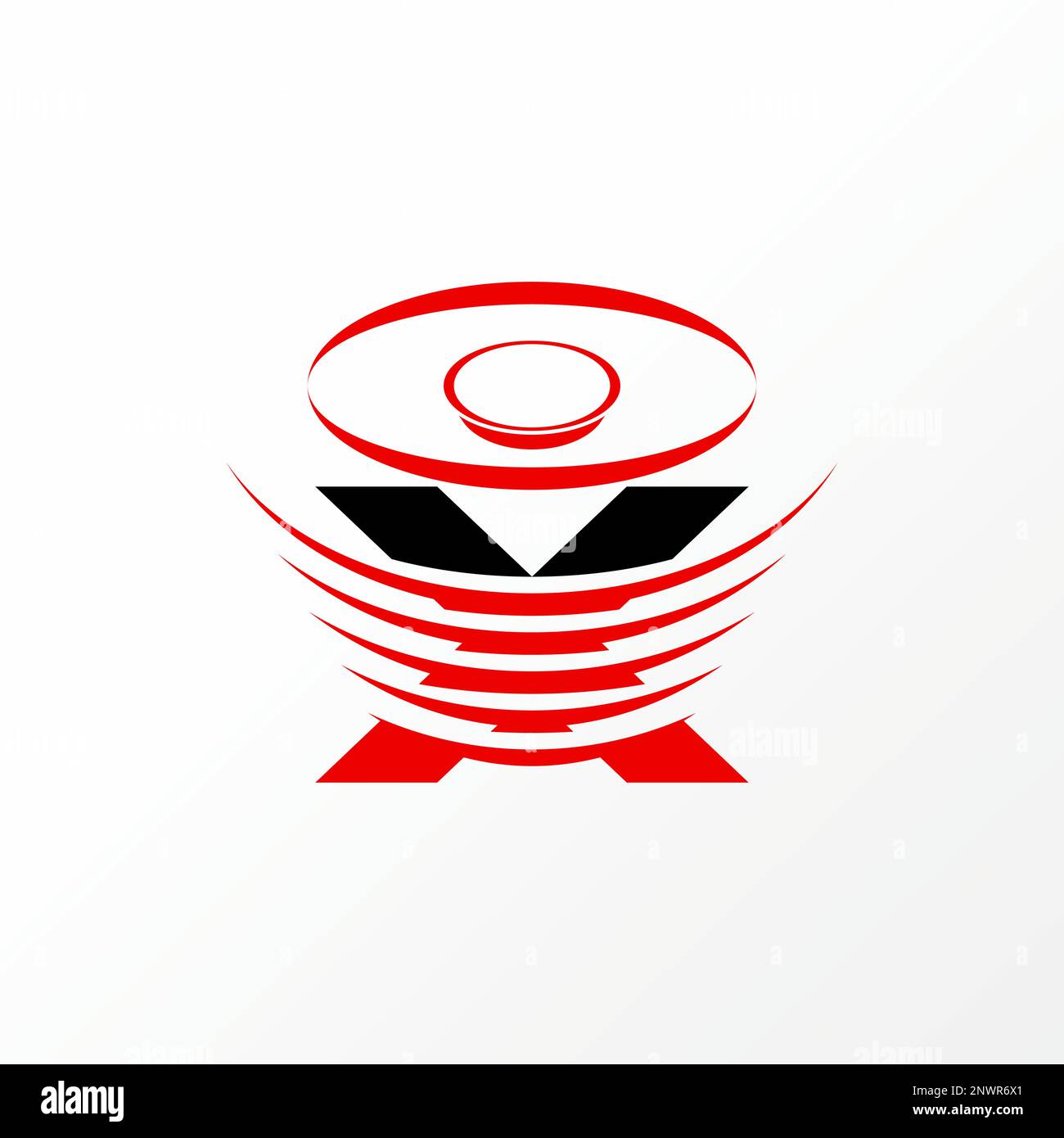 Simple and unique letter or word X font with cutting sound music image graphic icon logo design ...