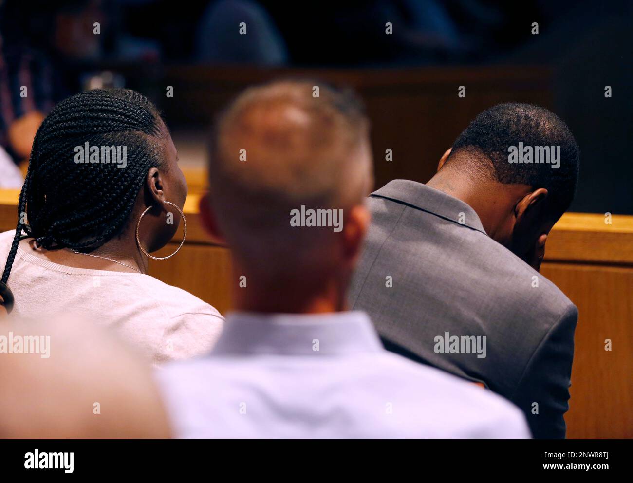 Odell Edwards, father of Jordan Edwards, drops his head to avoid seeing ...