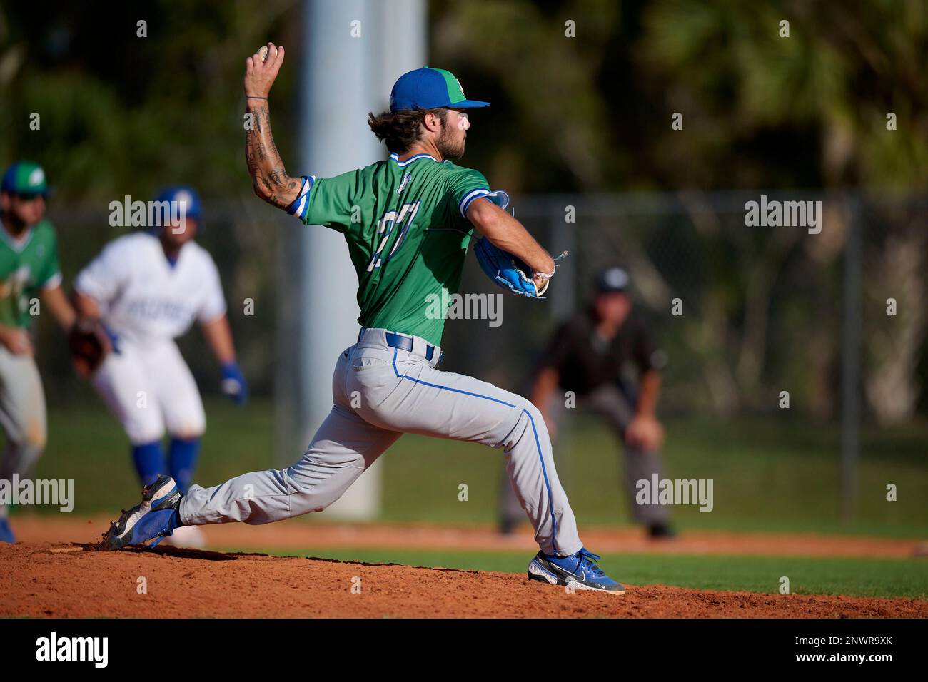Florida Gulf Coast Eagles pitcher Chase Kriebel (27) during an NCAA ...