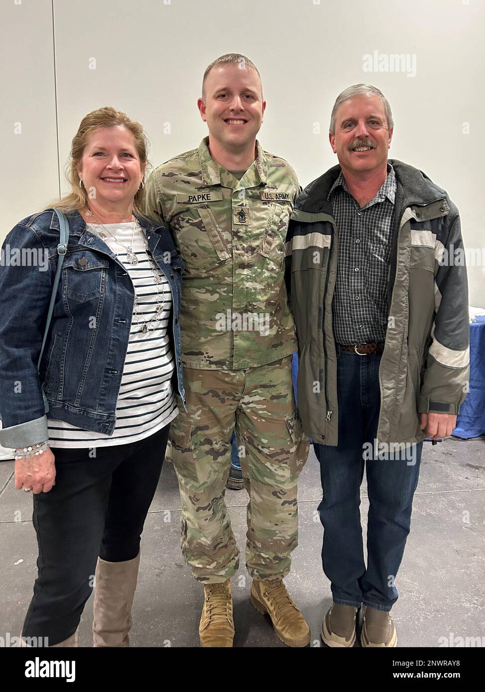 First Sergeant Jason Papke (center), senior enlisted trooper in Troop C ...