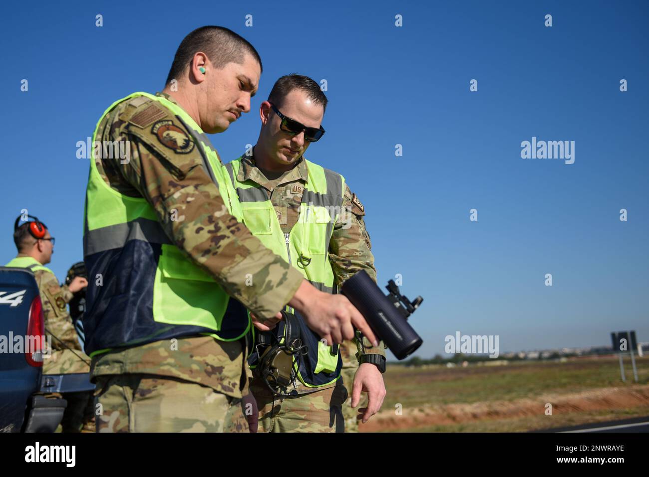 U.S. Air Force Tech. Sgt. Devin Smith, left, NCOIC of occupational ...