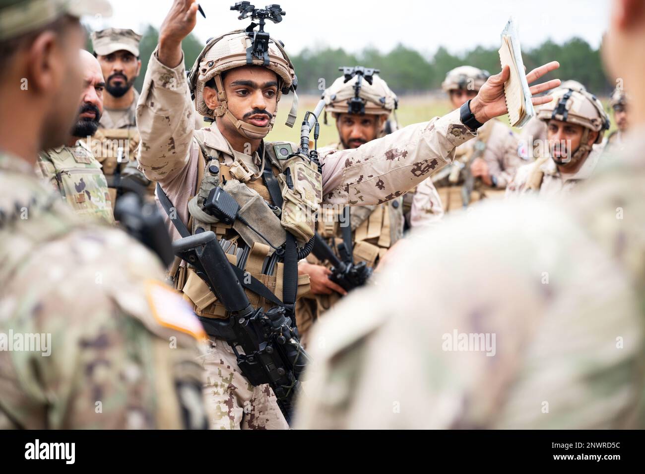 A United Arab Emirates 11th Mountain Battalion soldier reviews live ...