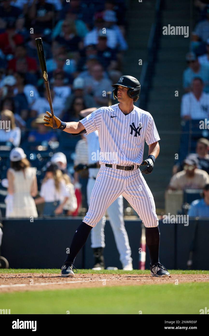 New York Yankees Spencer Jones (50) bats during a spring training ...