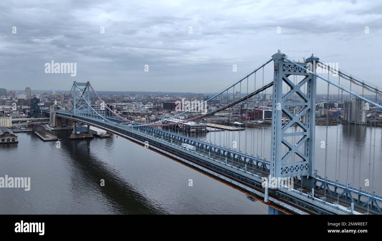 Aerial night view philadelphia ben hi-res stock photography and images ...