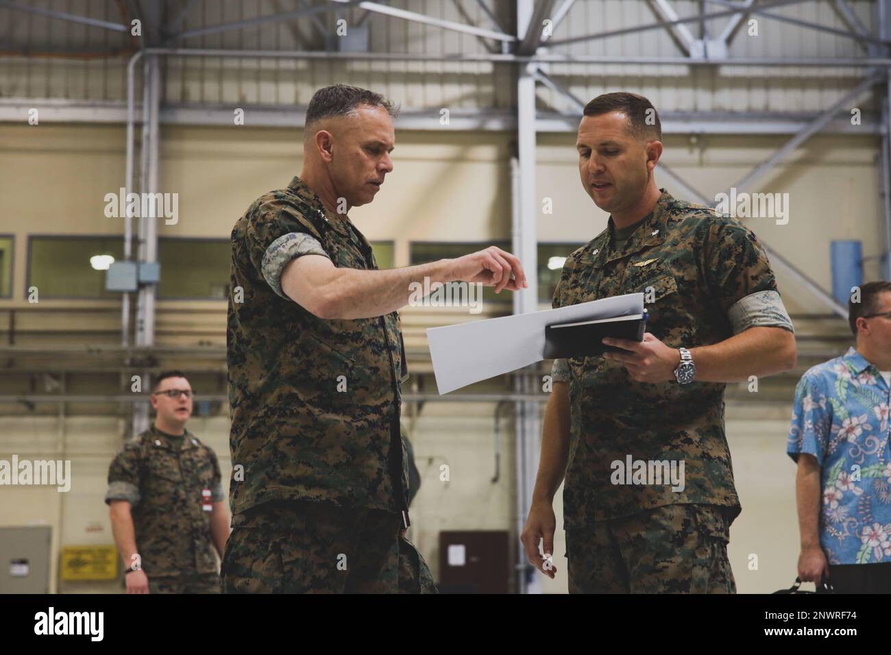 U.S. Marine Corps Lt. Gen. Matthew Glavy, left, Deputy Commandant for ...