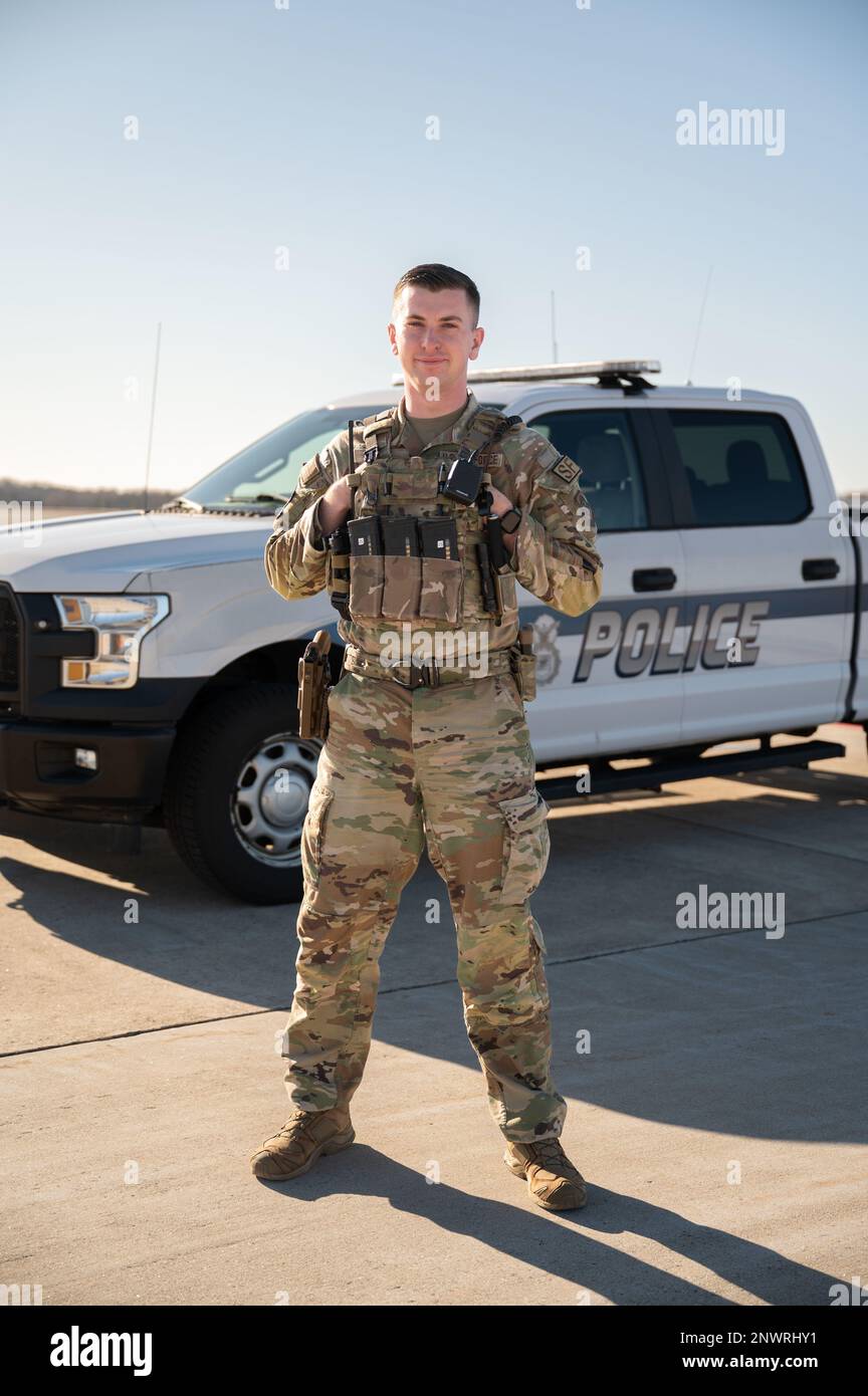 Senior Airman Matthew Black, a member of the 157th Security Forces ...