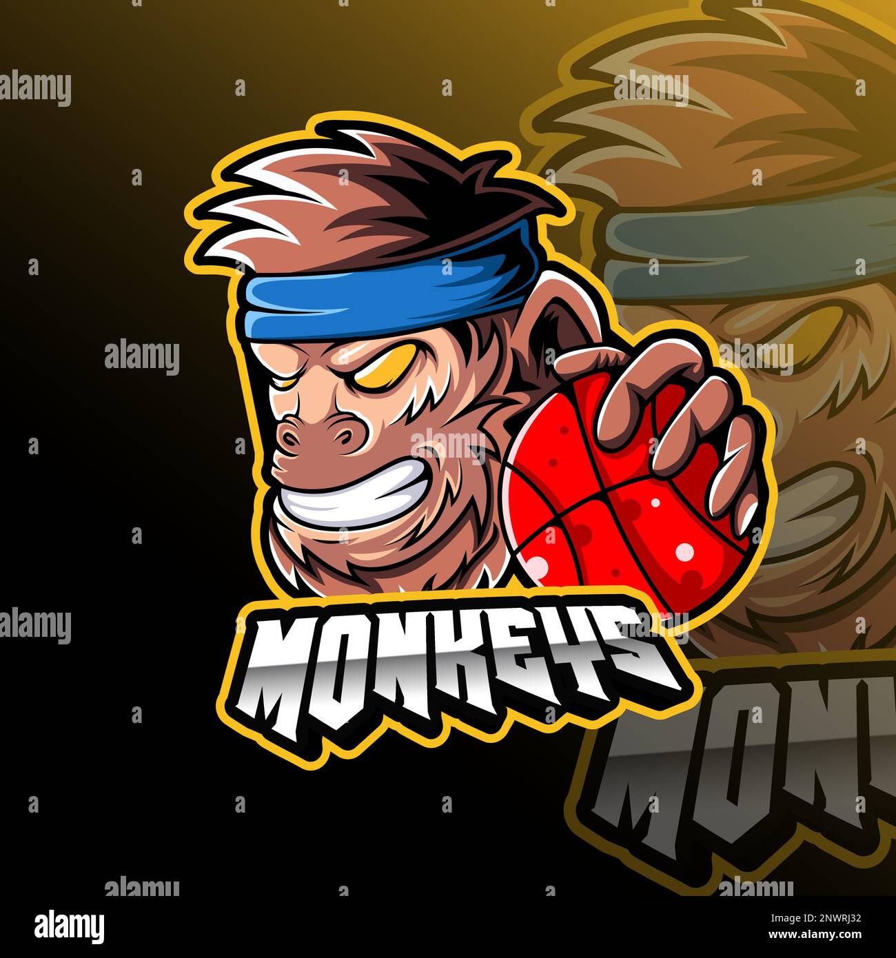 Monkey hold Stock Vector Images - Alamy