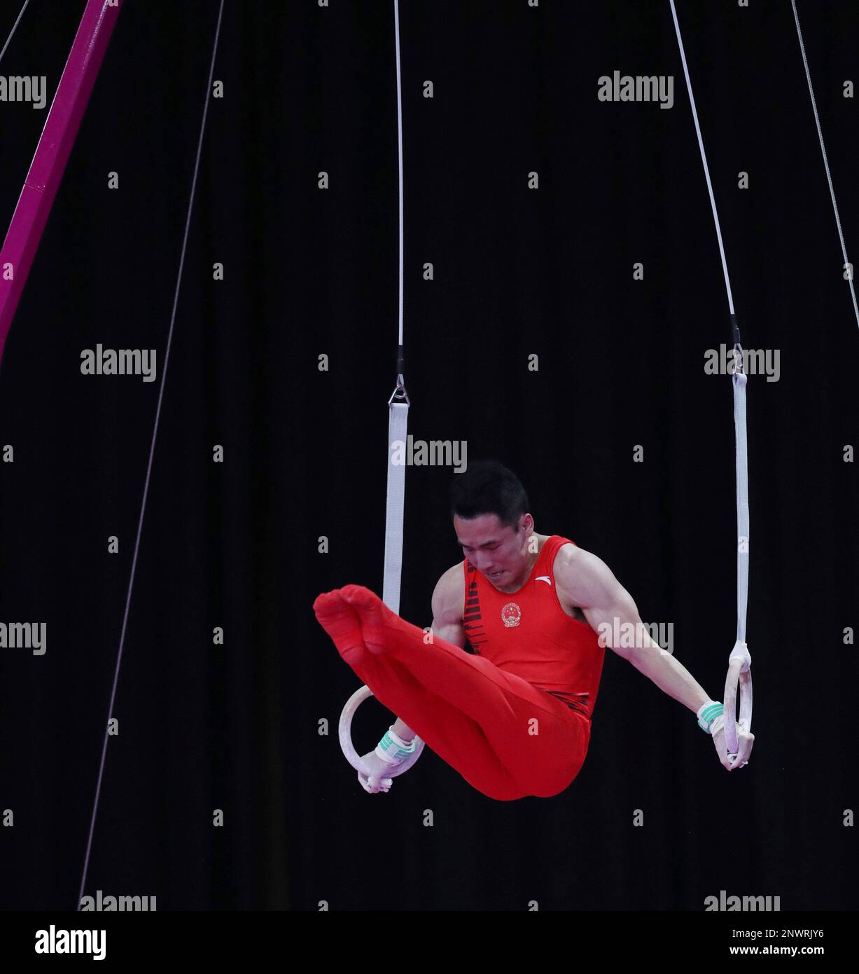 China's DENG Shudi performs during Artistic Gymnastics Men's Rings of ...