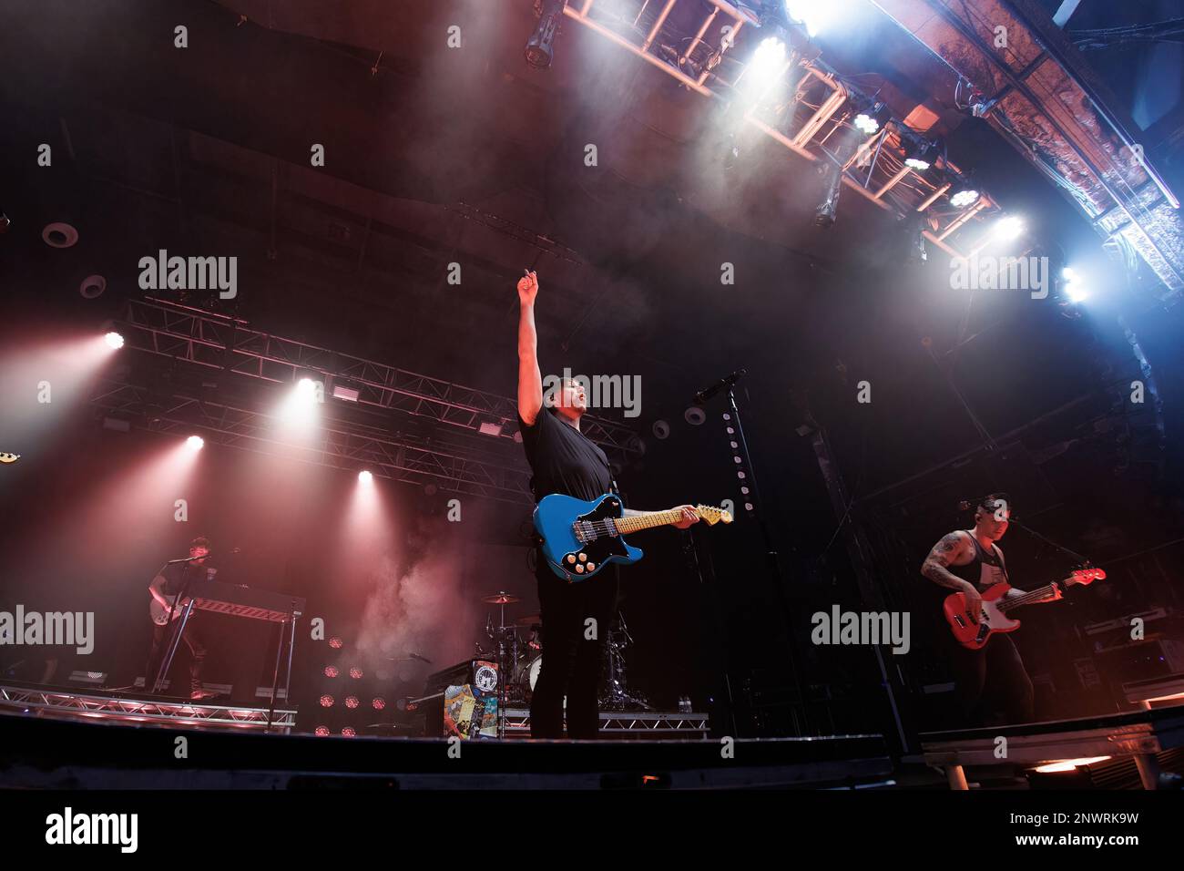 BARCELONA - FEB 20: All Time Low (band) perform on stage at Razzmatazz ...
