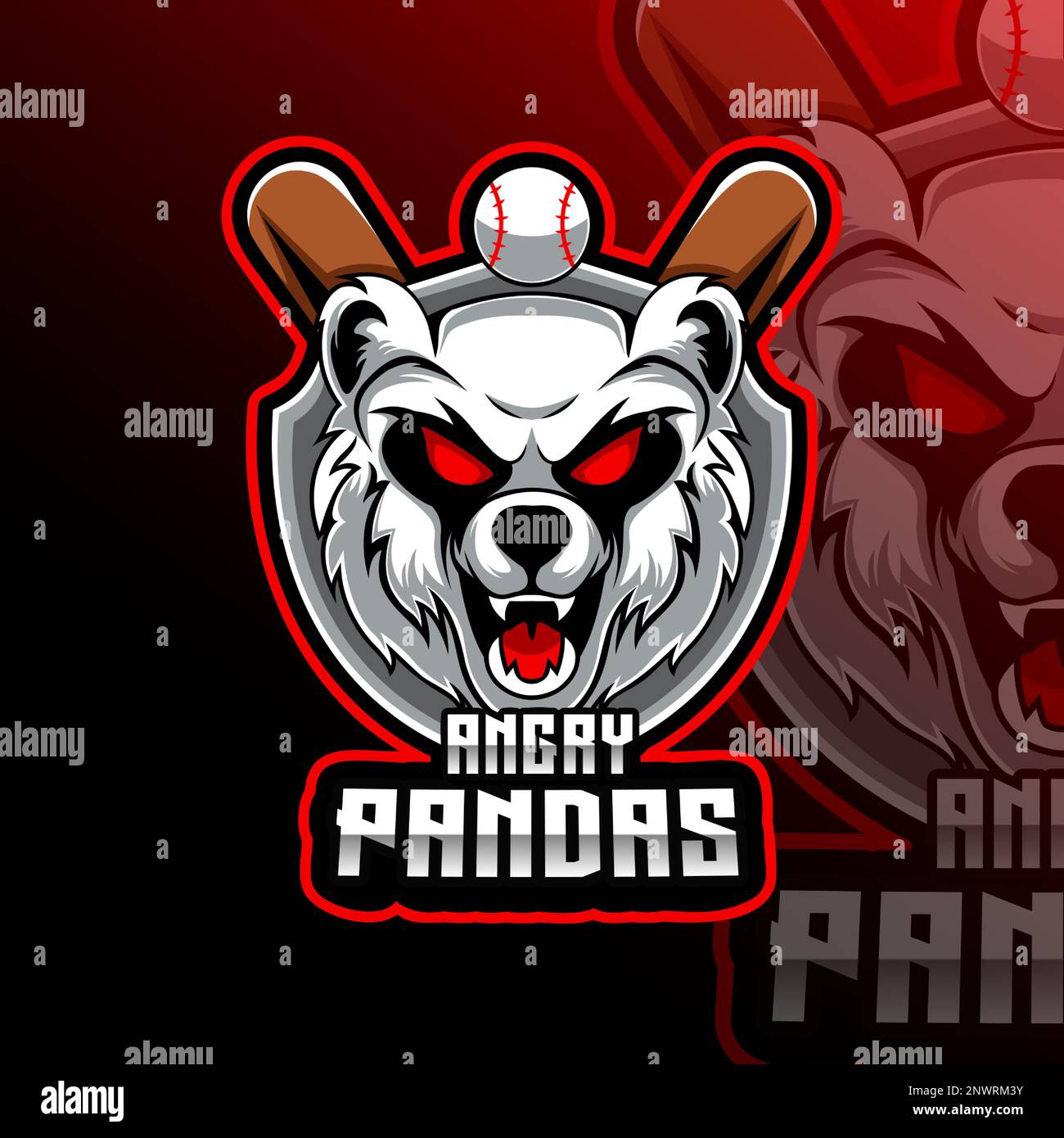 Baseball panda Stock Vector Images - Alamy