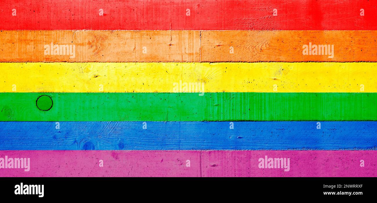 Washed concrete with rainbow colours Stock Photo - Alamy