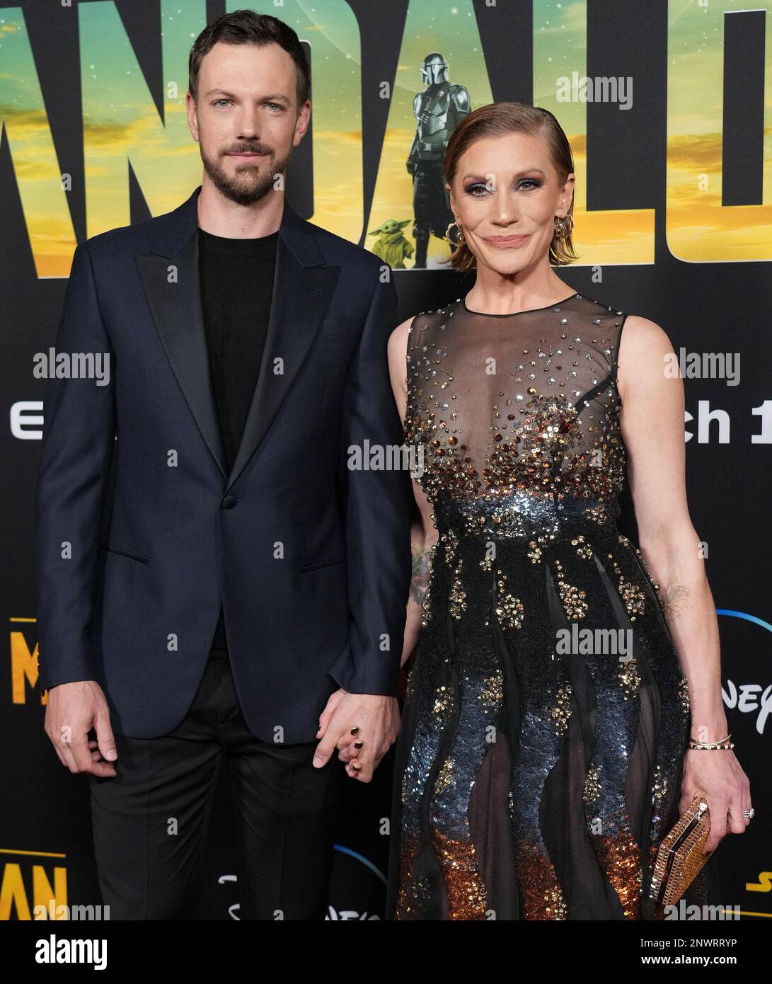 Los Angeles, USA. 28th Feb, 2023. (L-R) Robin Gadsby and Katee Sackhoff ...
