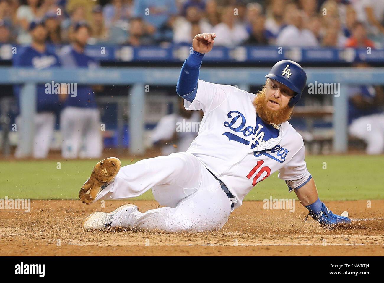 LOS ANGELES, CA - AUGUST 20: Los Angeles Dodgers third baseman Justin ...