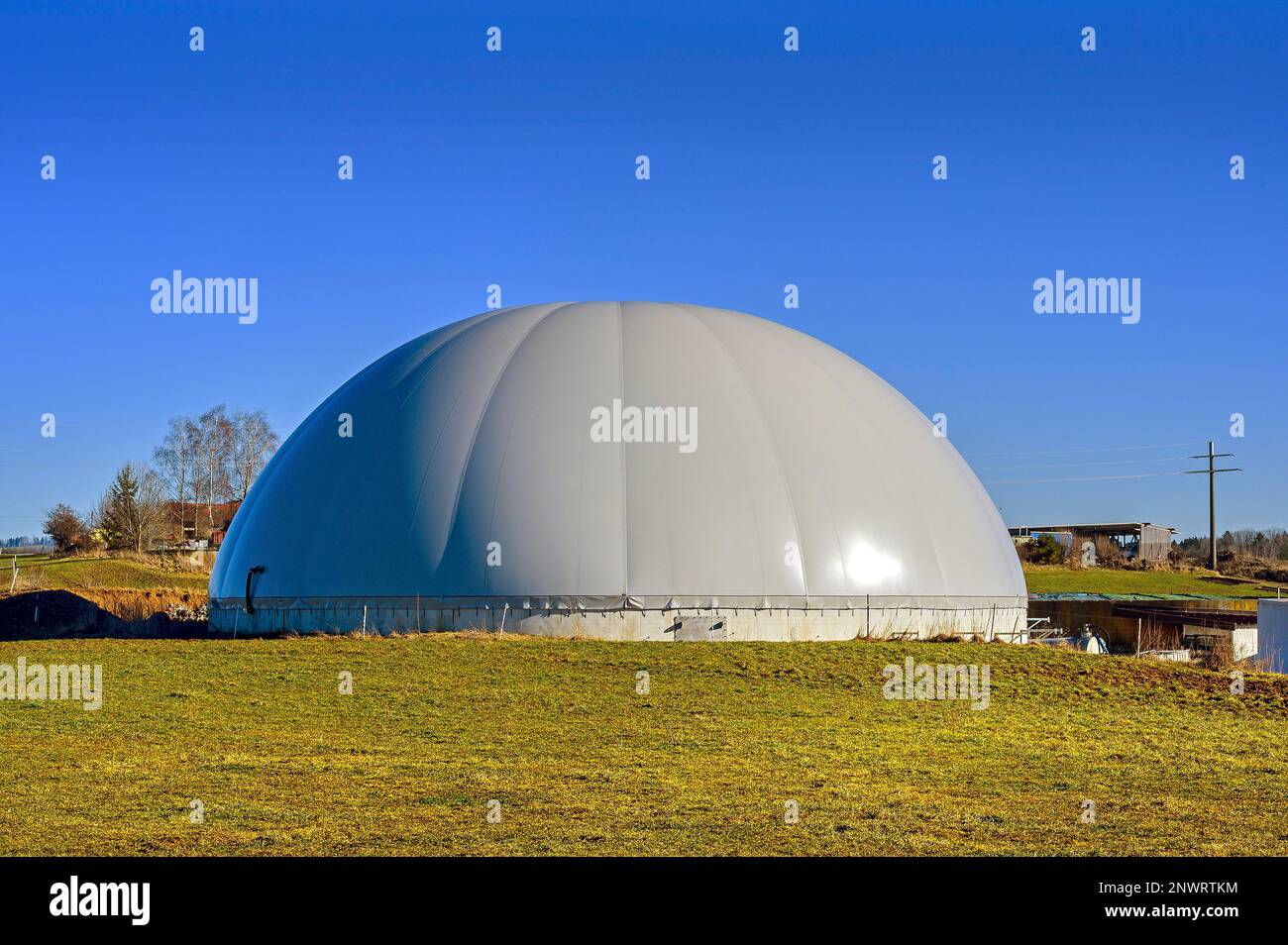 Biogas container, Allgaeu, Bavaria, Germany Stock Photo - Alamy